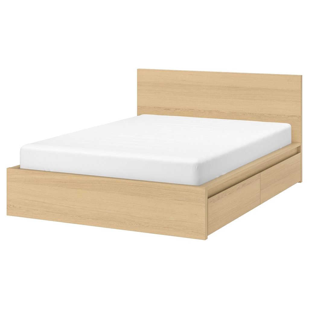 MALM Bed Frame High LUROY With 2 Storage Boxes King Size White Stained malm-bed-frame-high-luroy-with-2-storage-boxes-king-size-white-stained